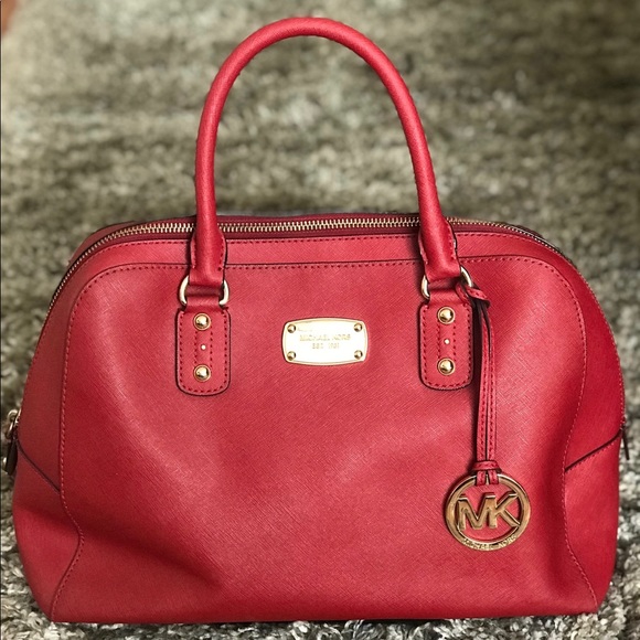 Michael Kors | Bags | Michael Kors Red Handbag | Poshmark